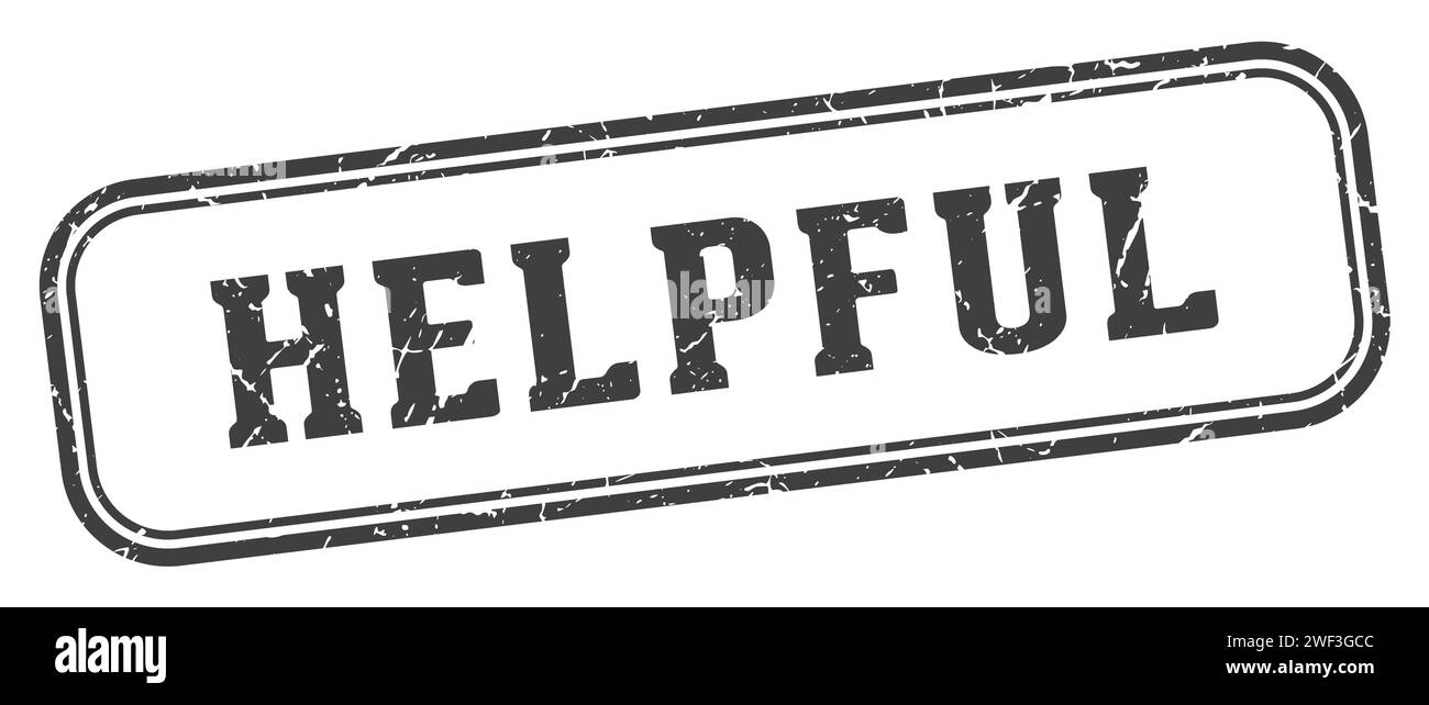 helpful stamp. helpful rectangular stamp isolated on white background ...