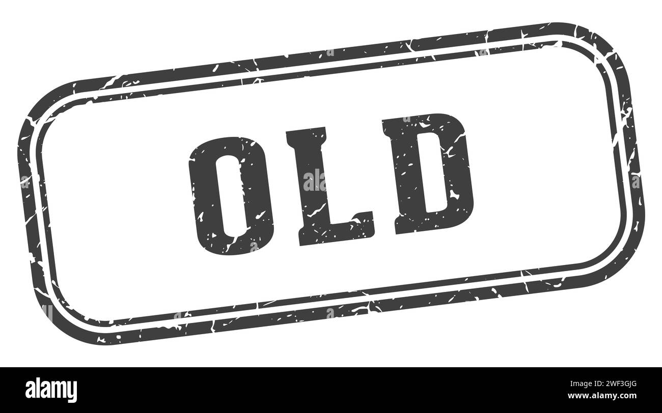 old stamp. old rectangular stamp isolated on white background Stock ...