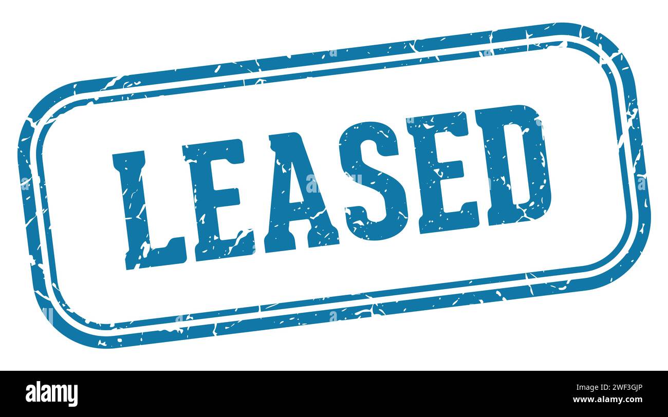 leased stamp. leased rectangular stamp isolated on white background ...