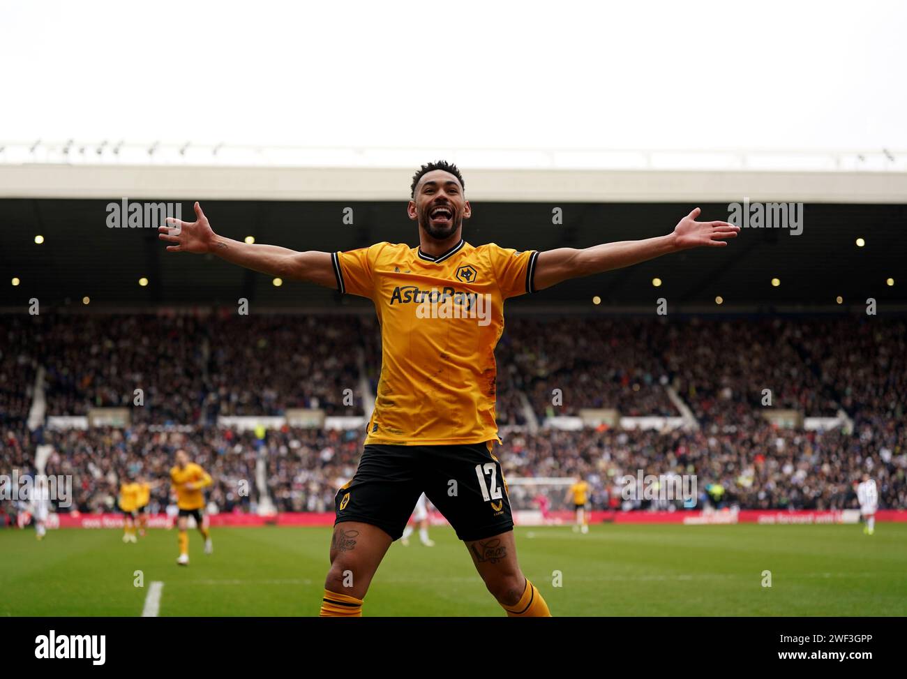 Wolverhampton Wanderers' Matheus Cunha celebrates scoring his sides ...