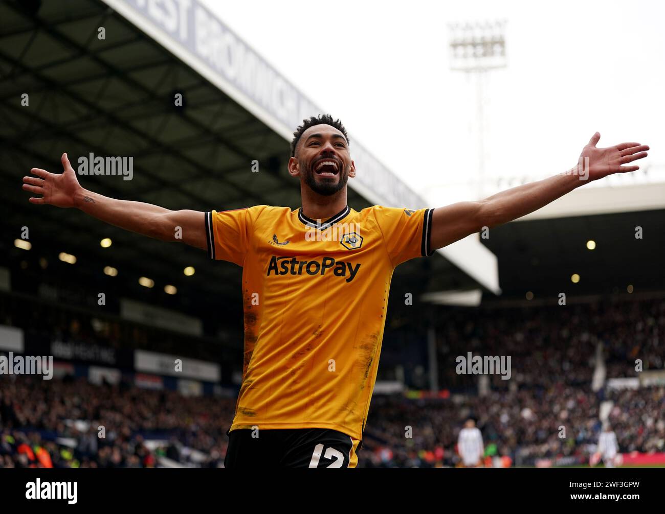 Wolverhampton Wanderers' Matheus Cunha celebrates scoring his sides ...