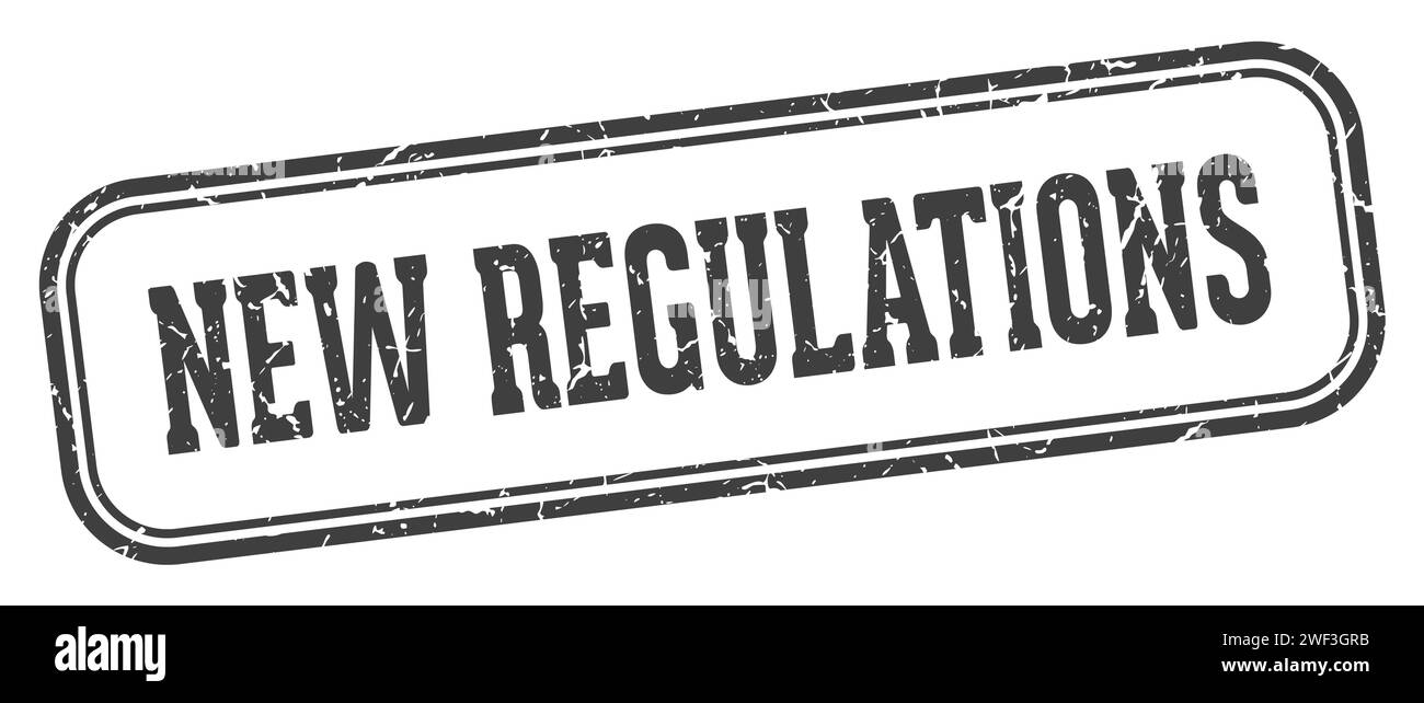 new regulations stamp. new regulations rectangular stamp isolated on ...