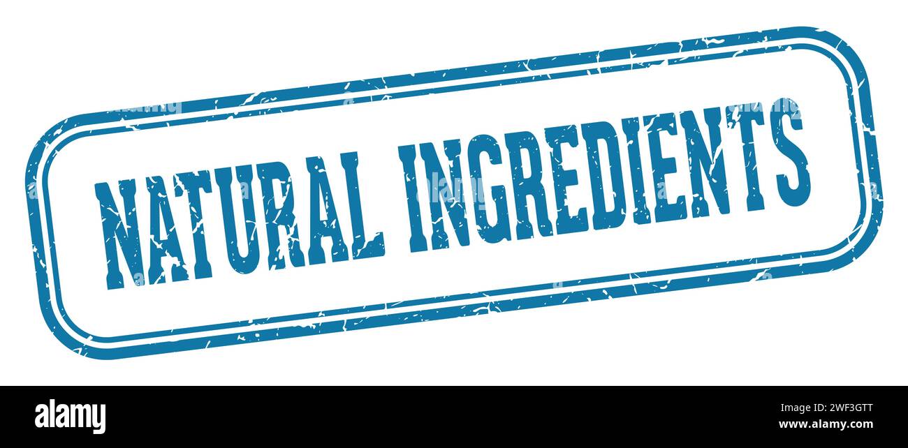 natural ingredients stamp. natural ingredients rectangular stamp ...