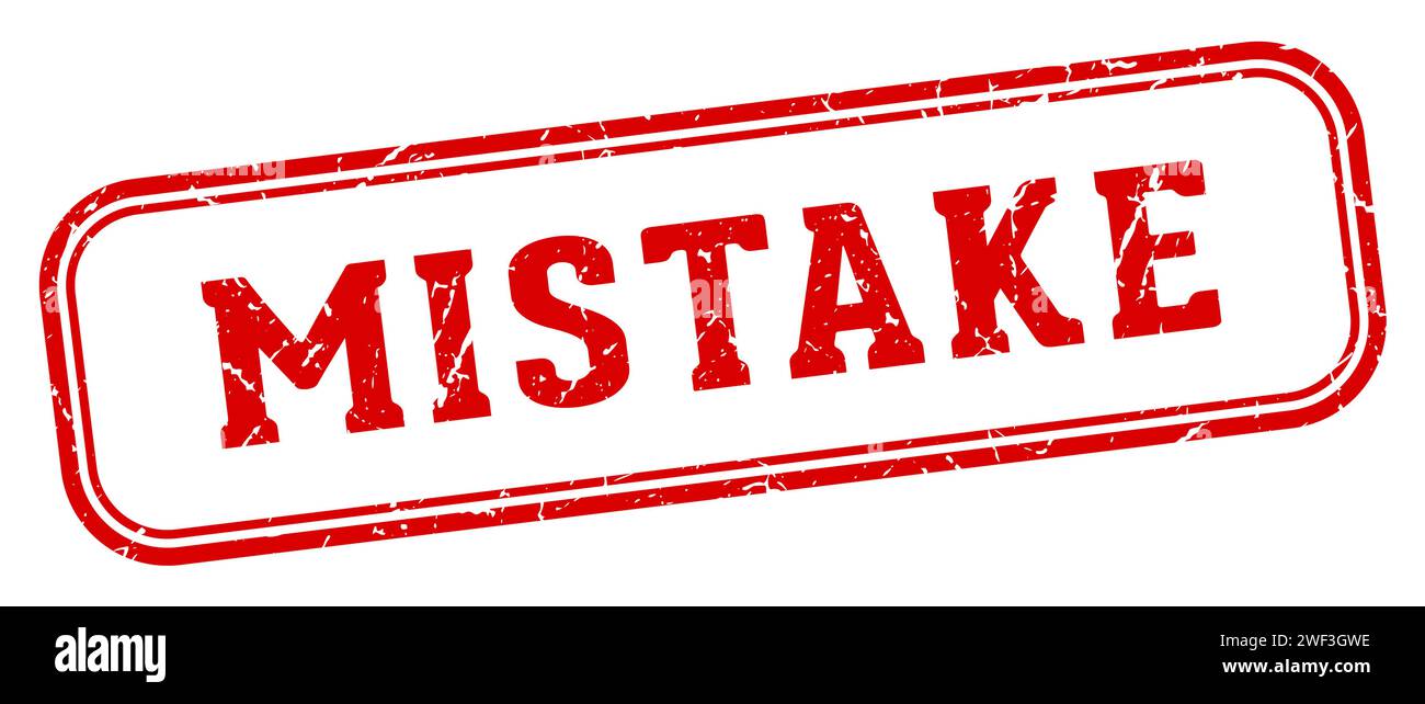 mistake stamp. mistake rectangular stamp isolated on white background ...