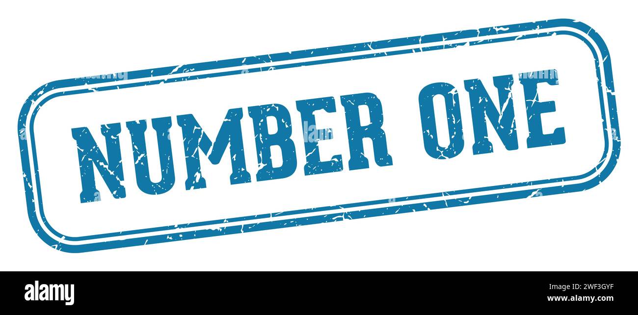 number one stamp. number one rectangular stamp isolated on white ...