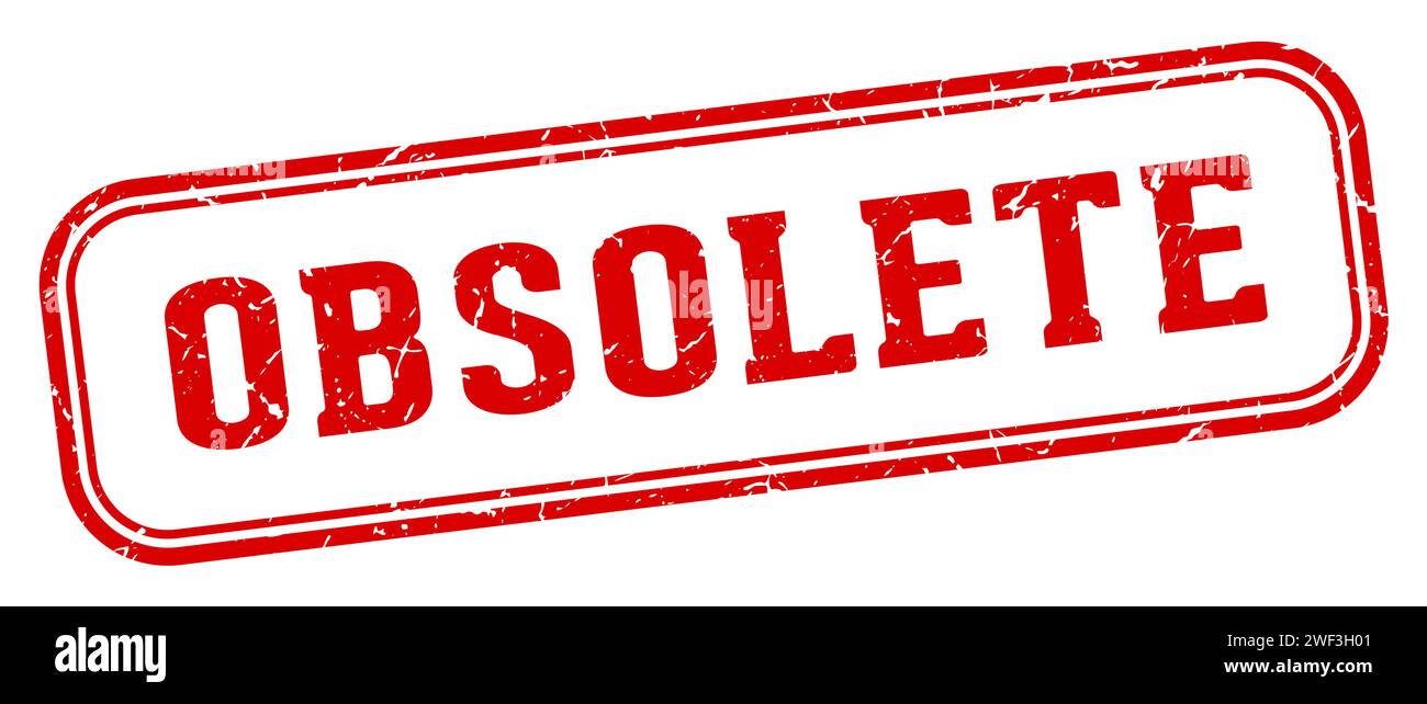 obsolete stamp. obsolete rectangular stamp isolated on white background ...