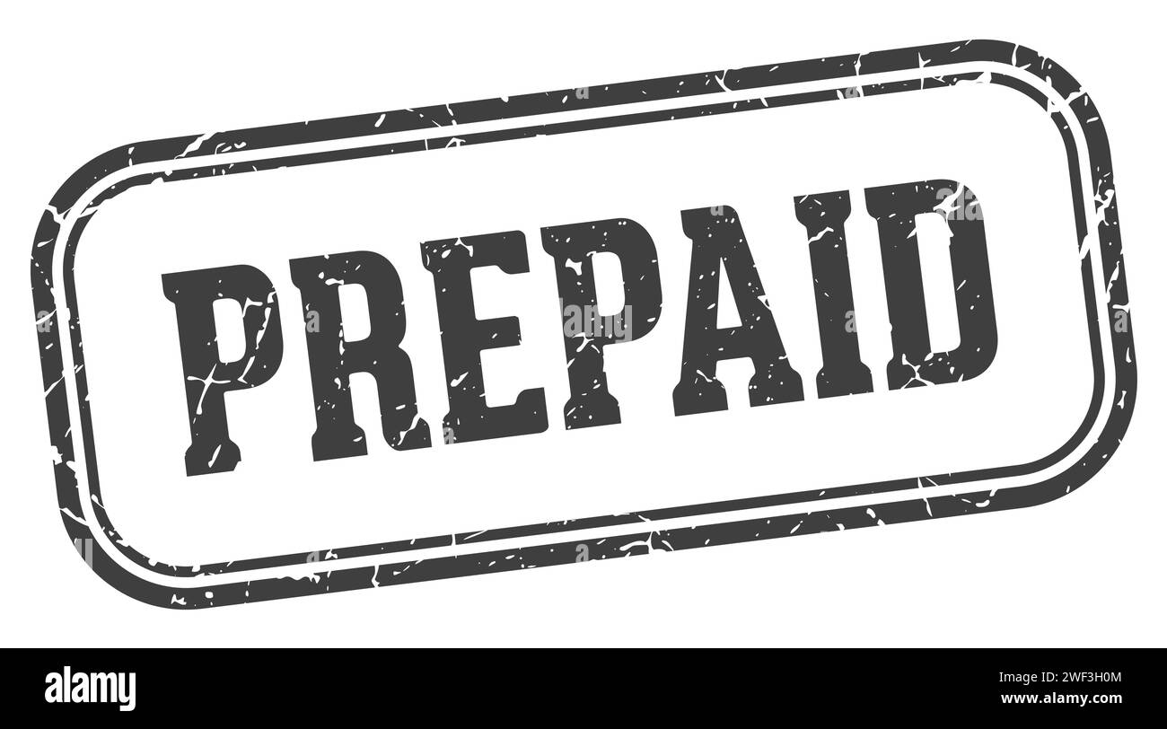 prepaid stamp. prepaid rectangular stamp isolated on white background ...