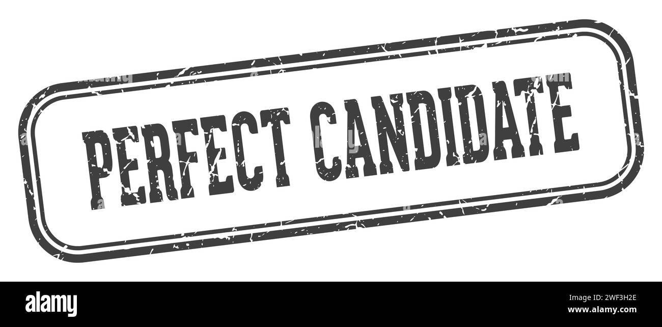 perfect candidate stamp. perfect candidate rectangular stamp isolated ...