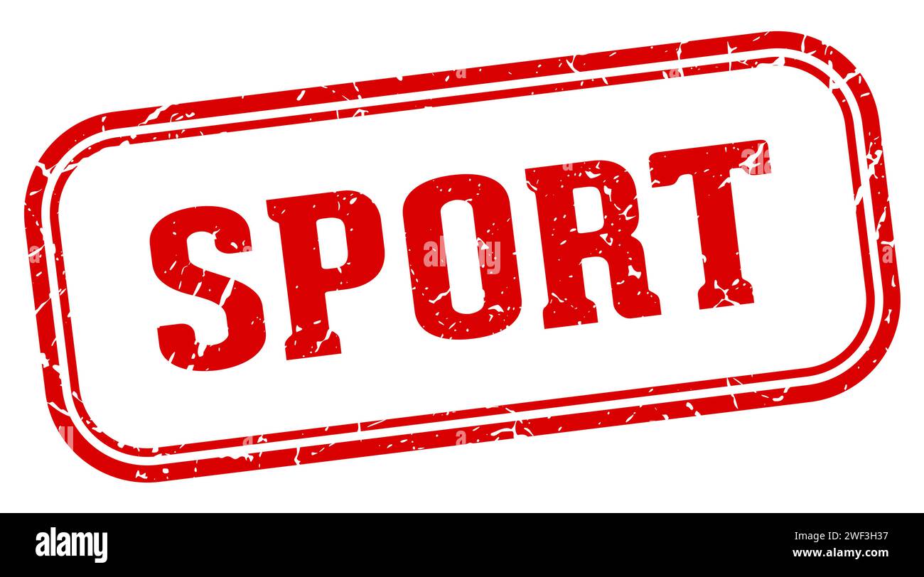sport stamp. sport rectangular stamp isolated on white background Stock ...
