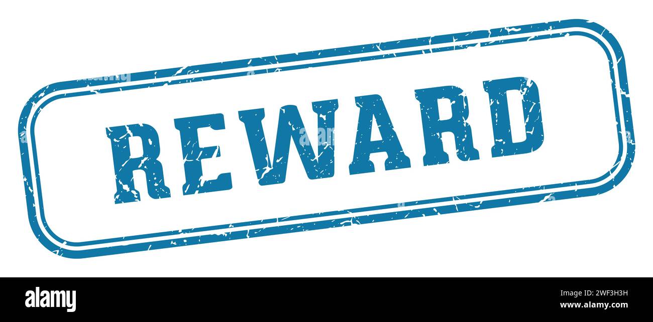 reward stamp. reward rectangular stamp isolated on white background ...