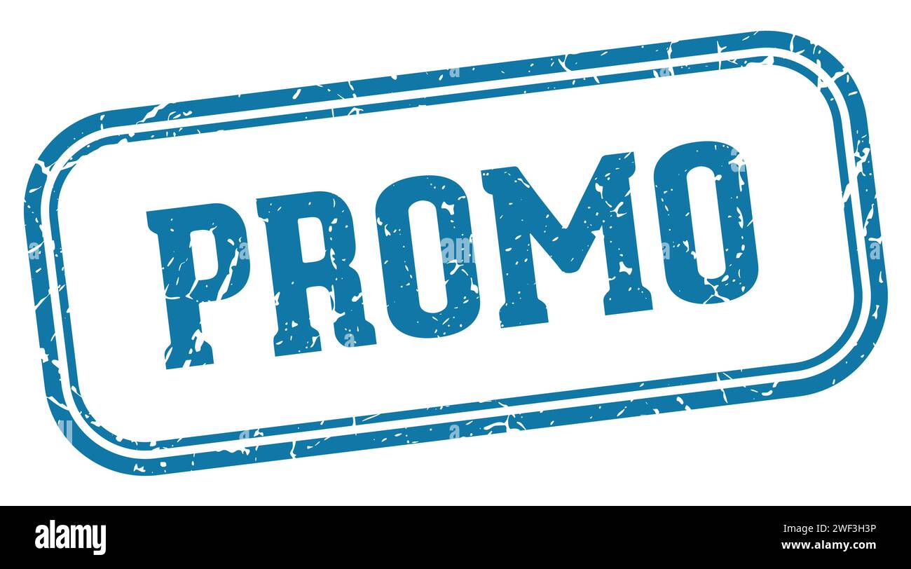 promo stamp. promo rectangular stamp isolated on white background Stock ...