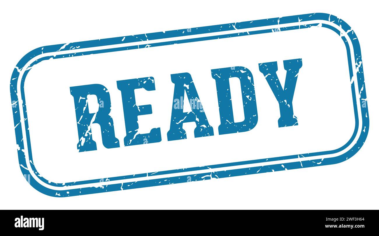 ready stamp. ready rectangular stamp isolated on white background Stock ...