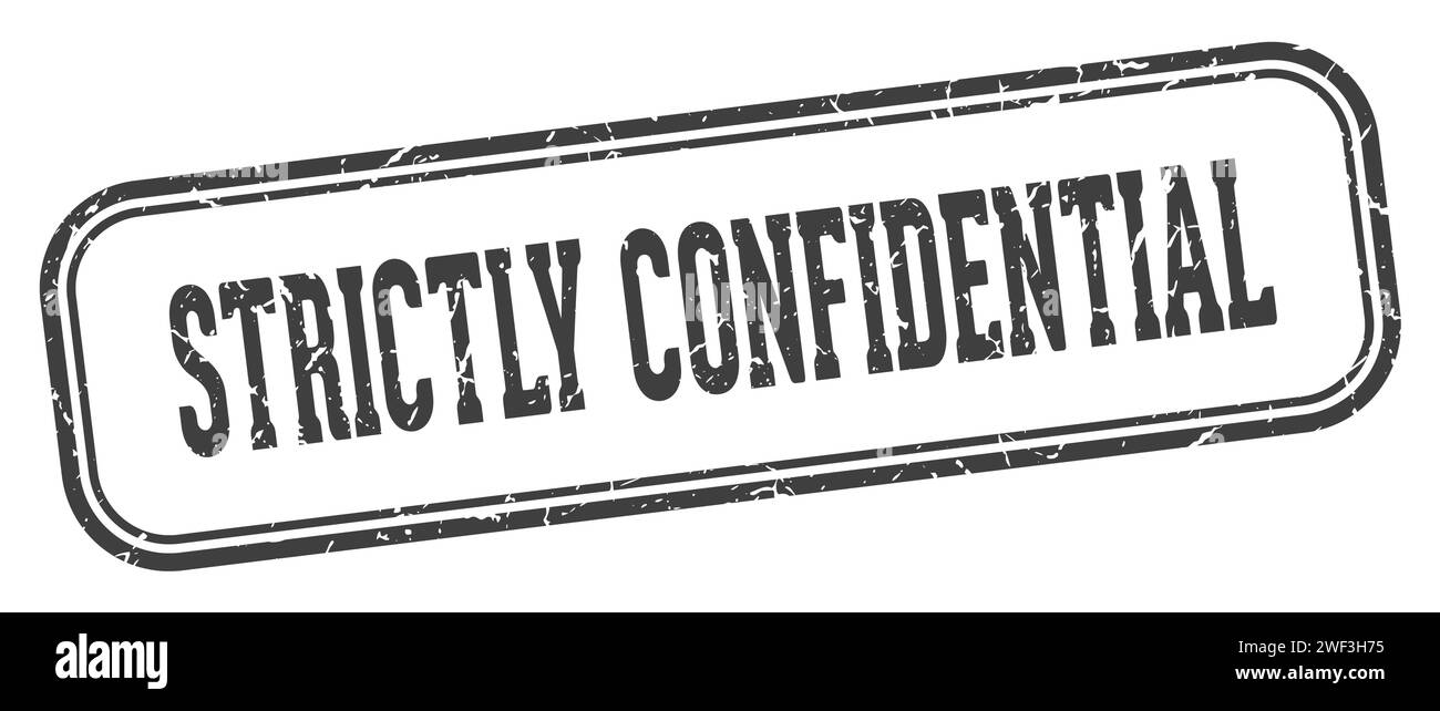 strictly confidential stamp. strictly confidential rectangular stamp ...
