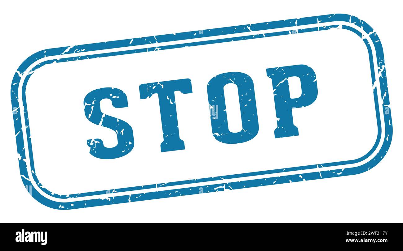 stop stamp. stop rectangular stamp isolated on white background Stock ...