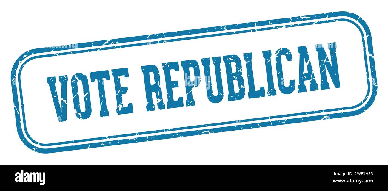 vote republican stamp. vote republican rectangular stamp isolated on ...