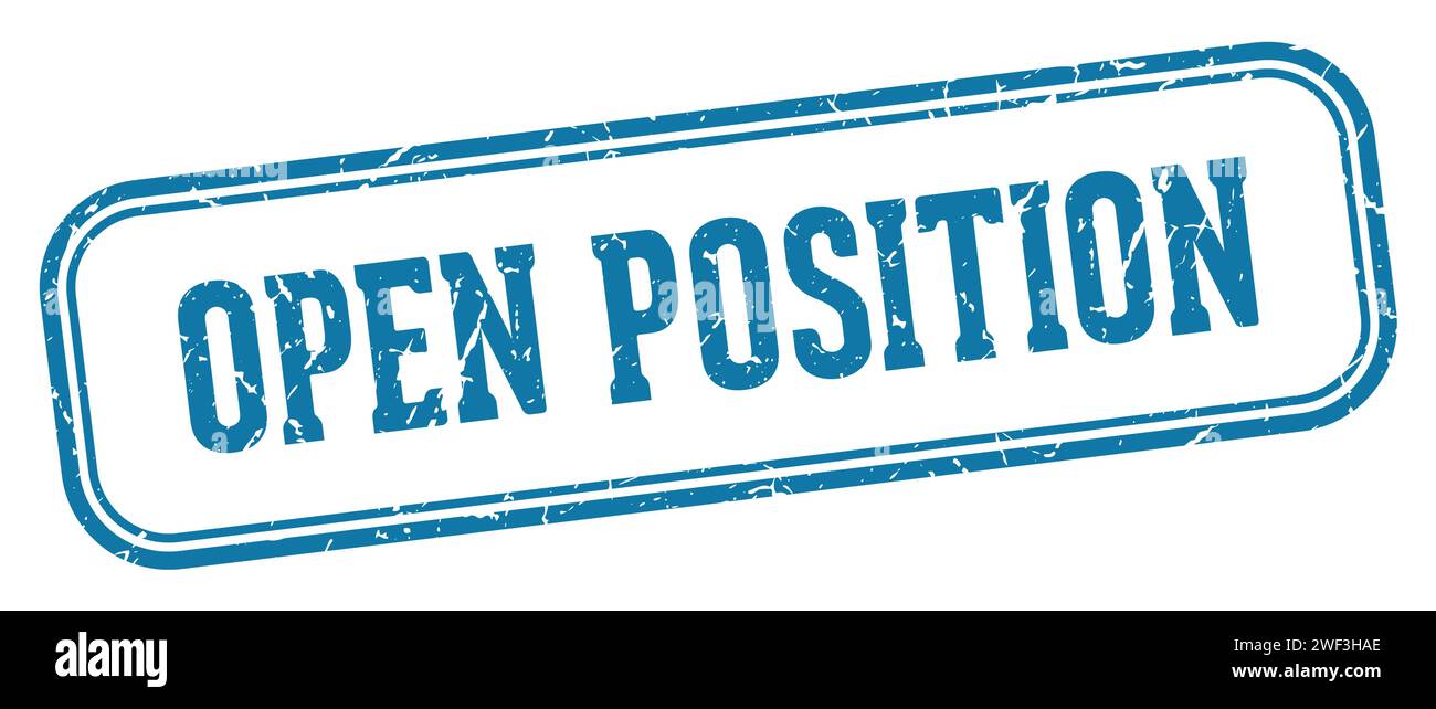 open position stamp. open position rectangular stamp isolated on white ...