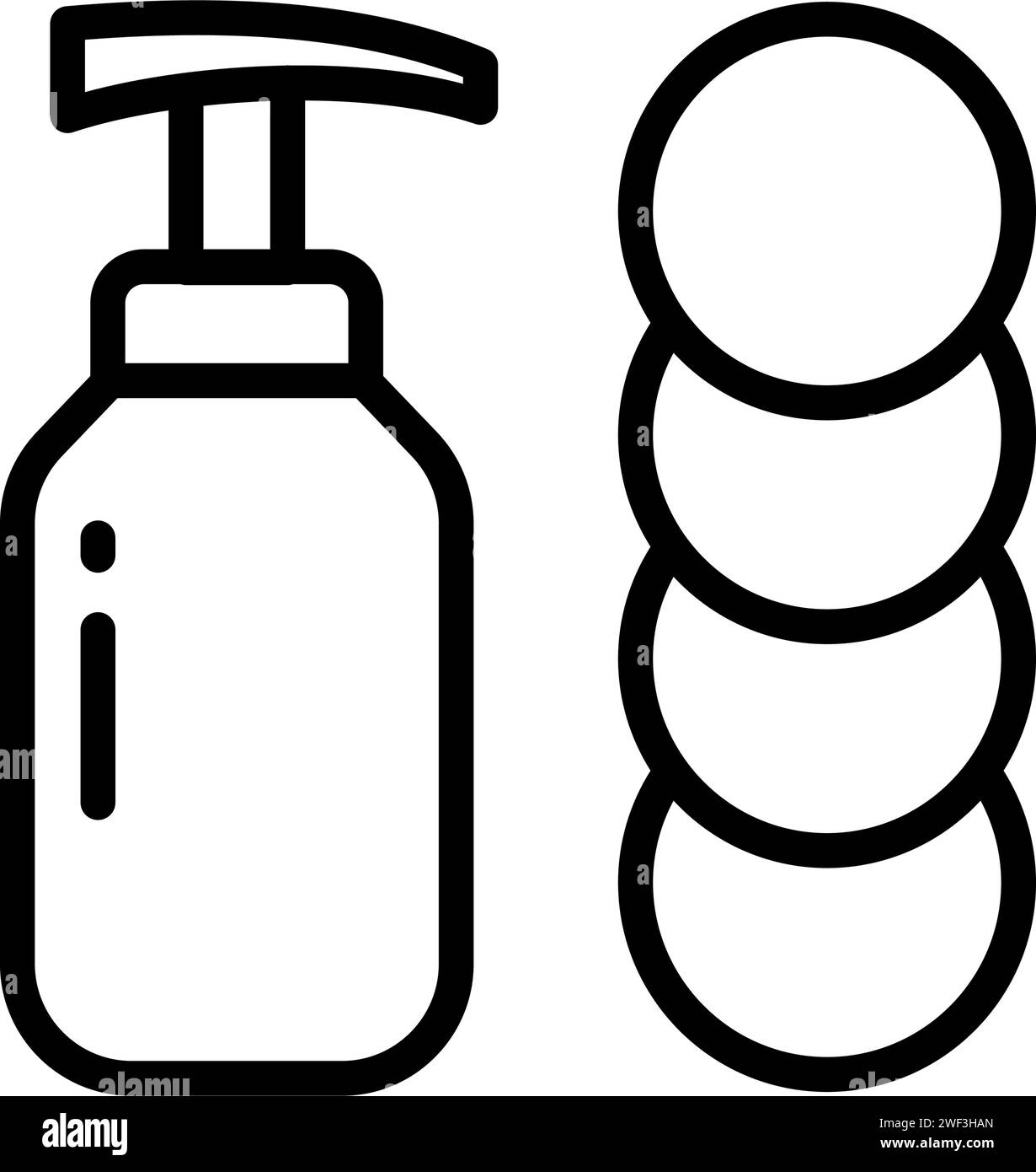 Makeup remover isolated icon, make-up removal products vector icon ...