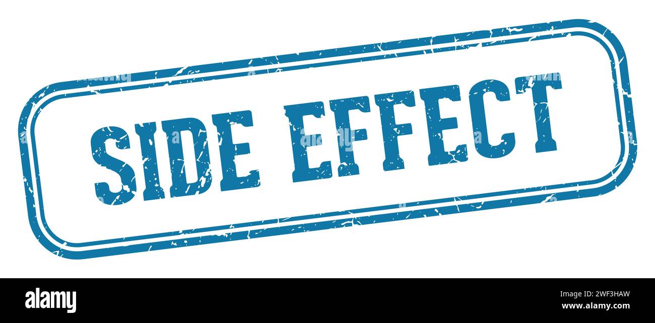 side effect stamp. side effect rectangular stamp isolated on white ...