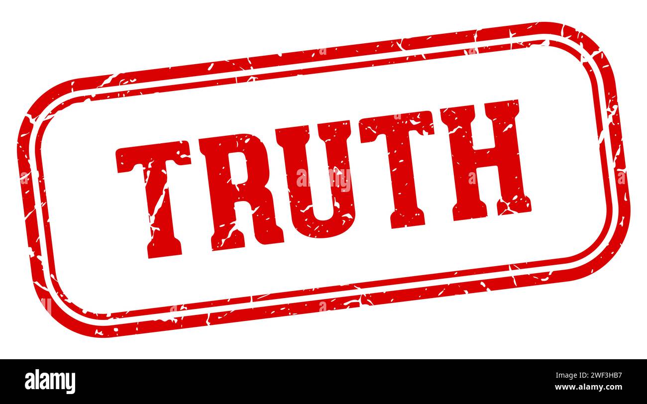 truth stamp. truth rectangular stamp isolated on white background Stock ...