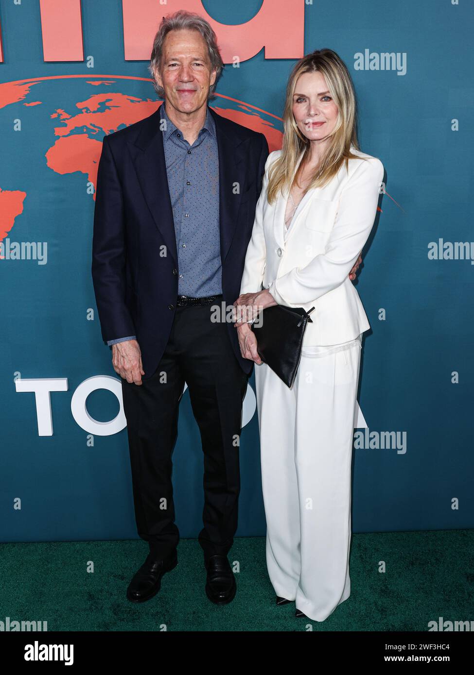 HOLLYWOOD, LOS ANGELES, CALIFORNIA, USA - JANUARY 27: David E. Kelley and wife Michelle Pfeiffer ...