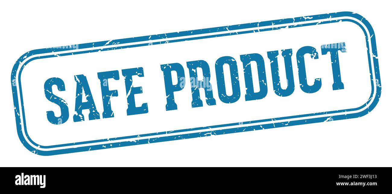 safe product stamp. safe product rectangular stamp isolated on white ...