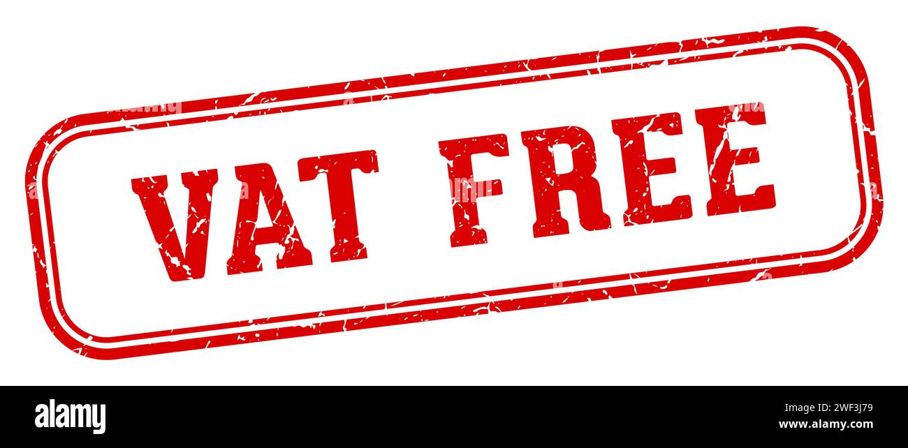 vat free stamp. vat free rectangular stamp isolated on white background ...