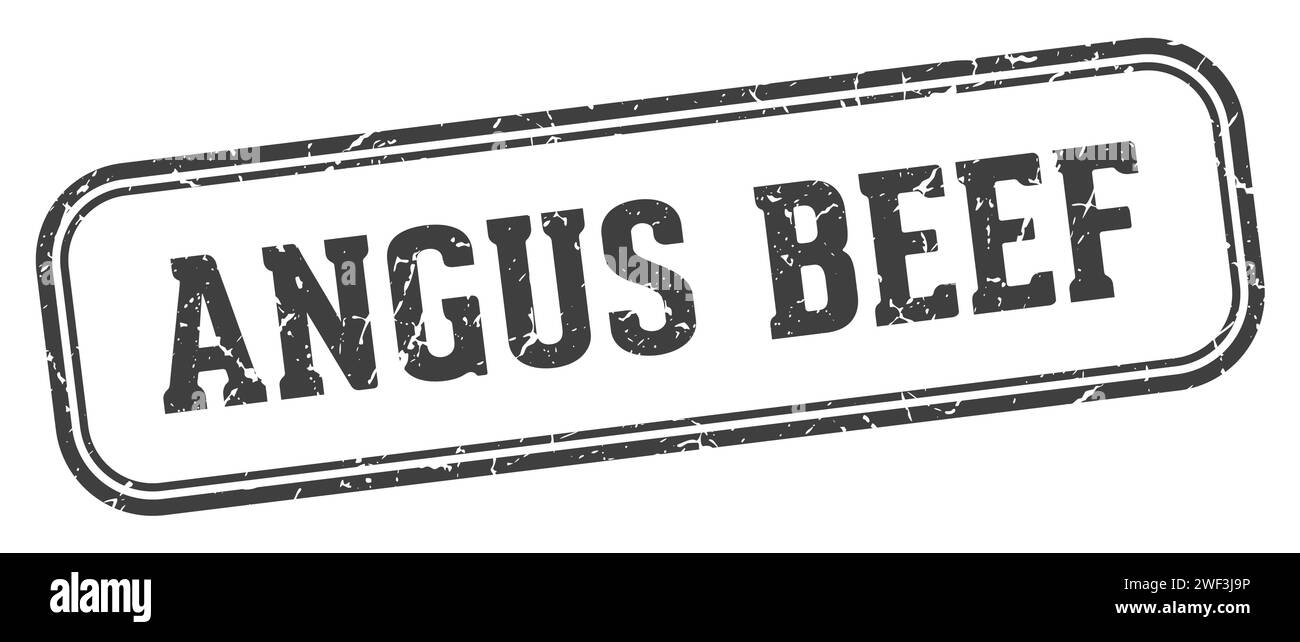 angus beef stamp. angus beef rectangular stamp isolated on white ...