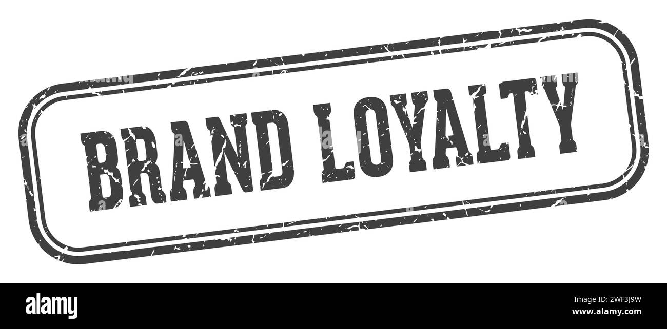 brand loyalty stamp. brand loyalty rectangular stamp isolated on white ...