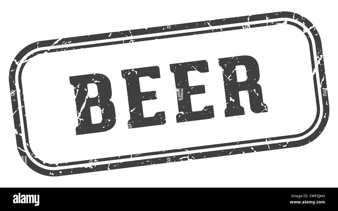 beer stamp. beer rectangular stamp isolated on white background Stock ...