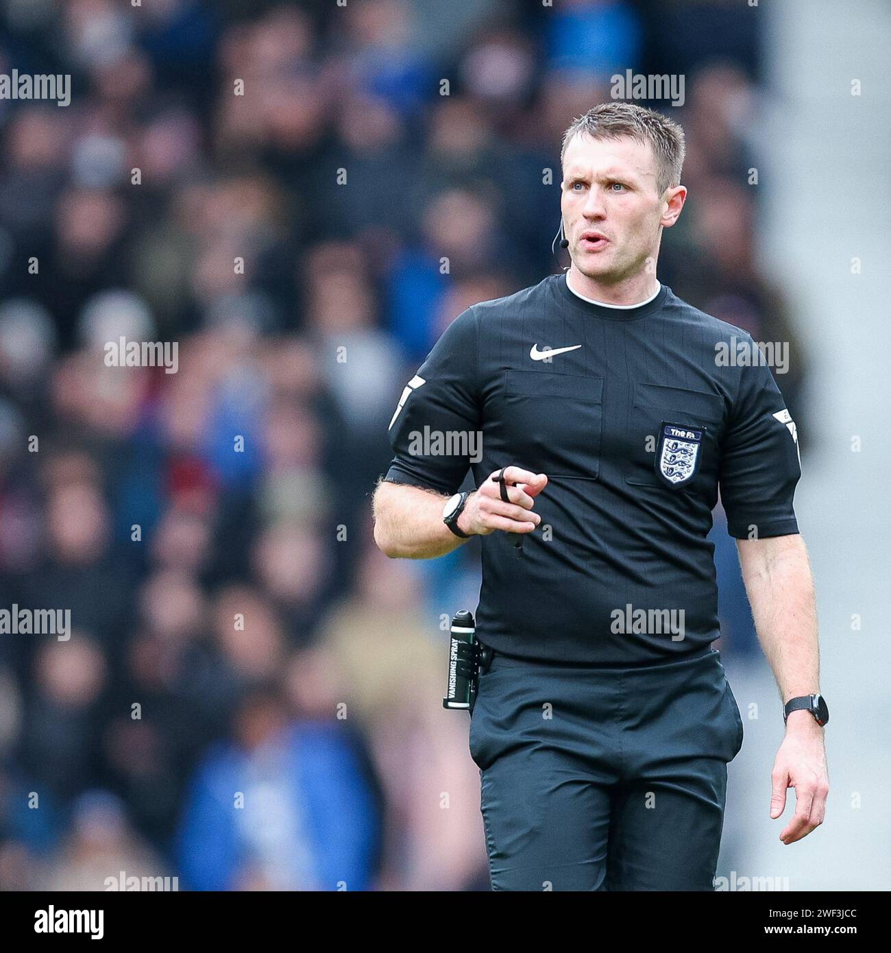 West Bromwich, UK. 28th Jan, 2024. Referee, Thomas Bramall during the ...