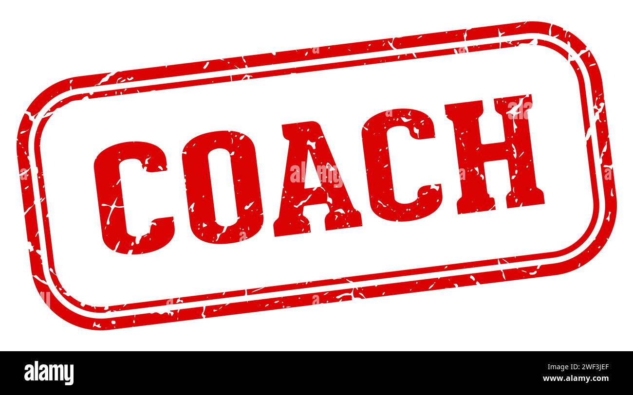 coach stamp. coach rectangular stamp isolated on white background Stock ...