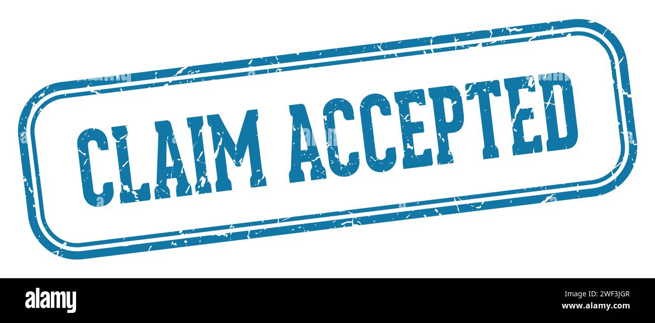 claim accepted stamp. claim accepted rectangular stamp isolated on ...