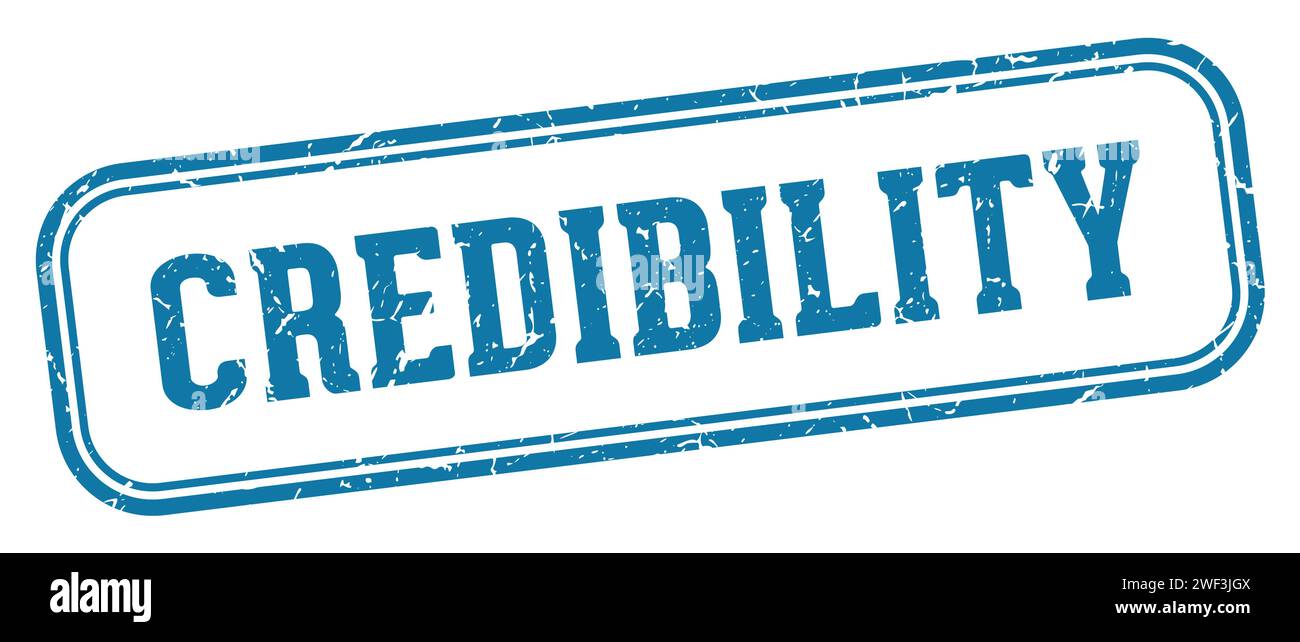 credibility stamp. credibility rectangular stamp isolated on white ...