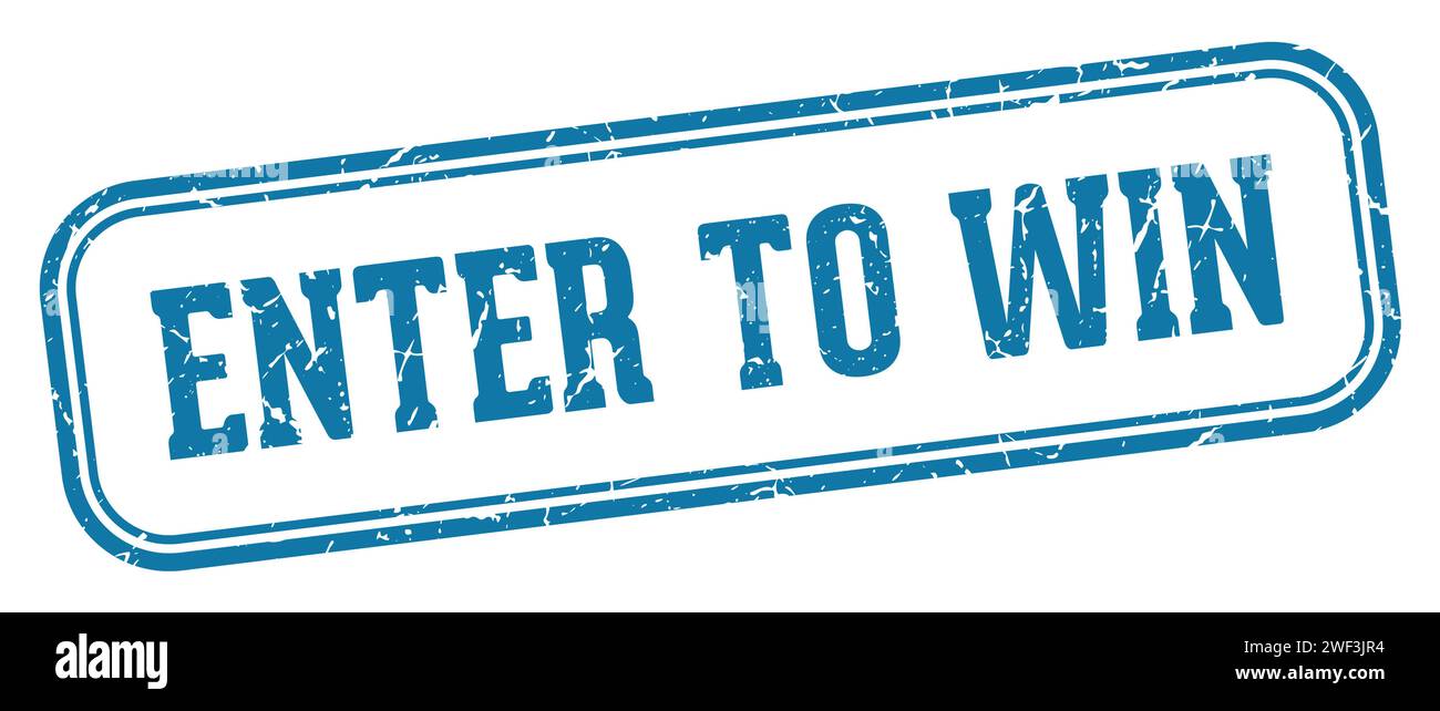 enter to win stamp. enter to win rectangular stamp isolated on white ...