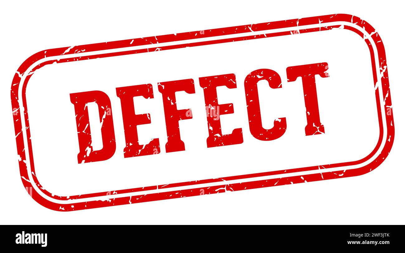 defect stamp. defect rectangular stamp isolated on white background ...