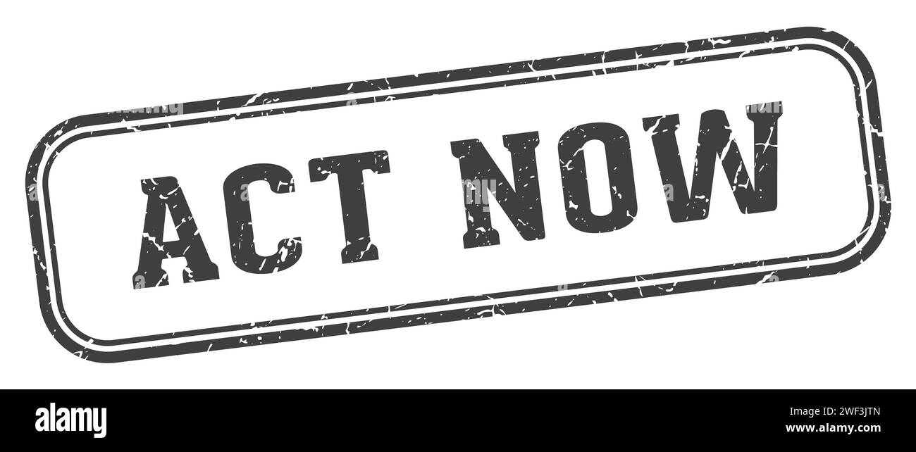 act now stamp. act now rectangular stamp isolated on white background ...