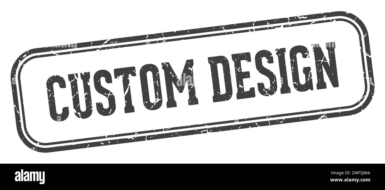custom design stamp. custom design rectangular stamp isolated on white ...