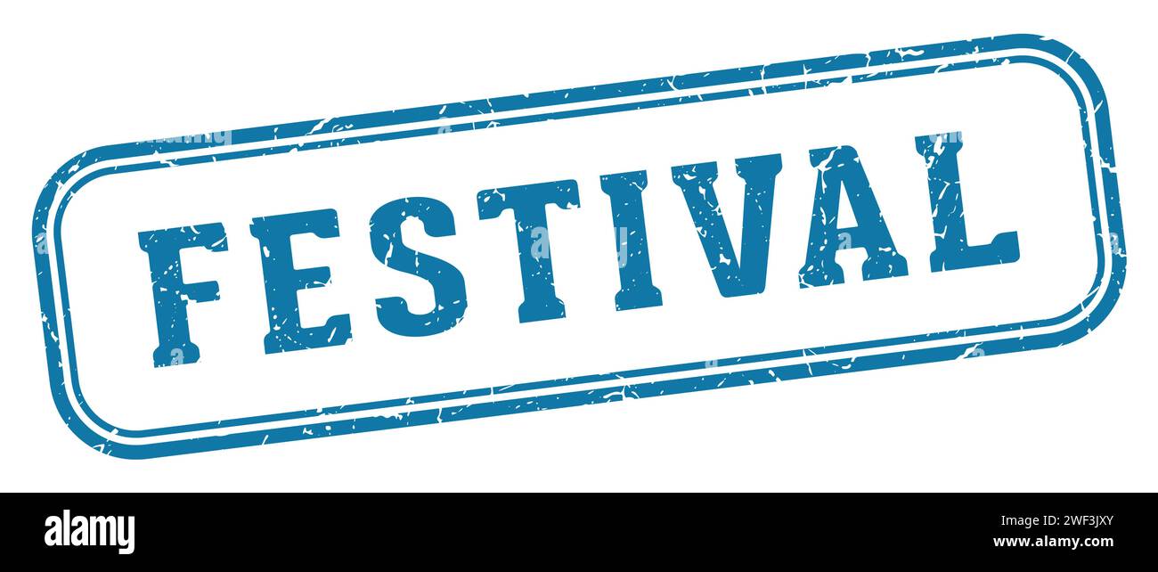 festival stamp. festival rectangular stamp isolated on white background ...