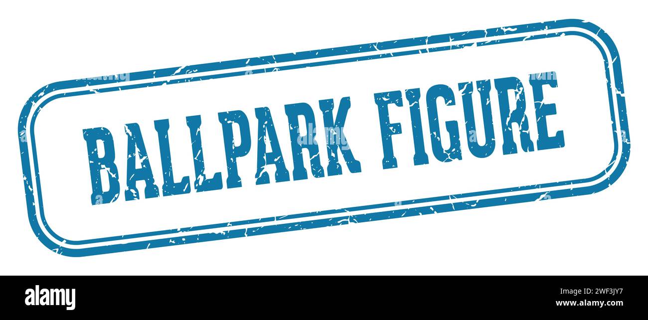 ballpark figure stamp. ballpark figure rectangular stamp isolated on ...