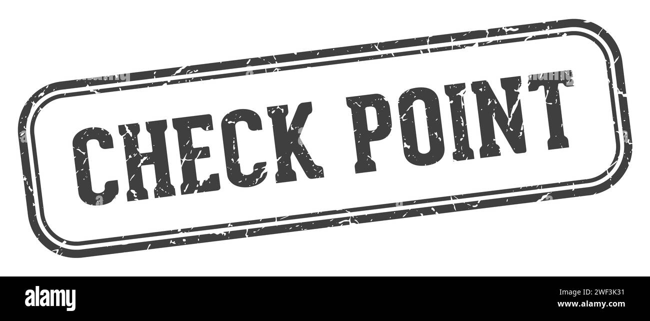 check point stamp. check point rectangular stamp isolated on white ...