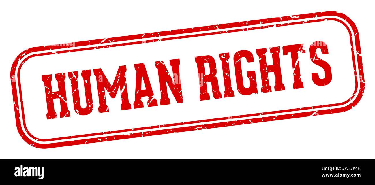 human rights stamp. human rights rectangular stamp isolated on white ...