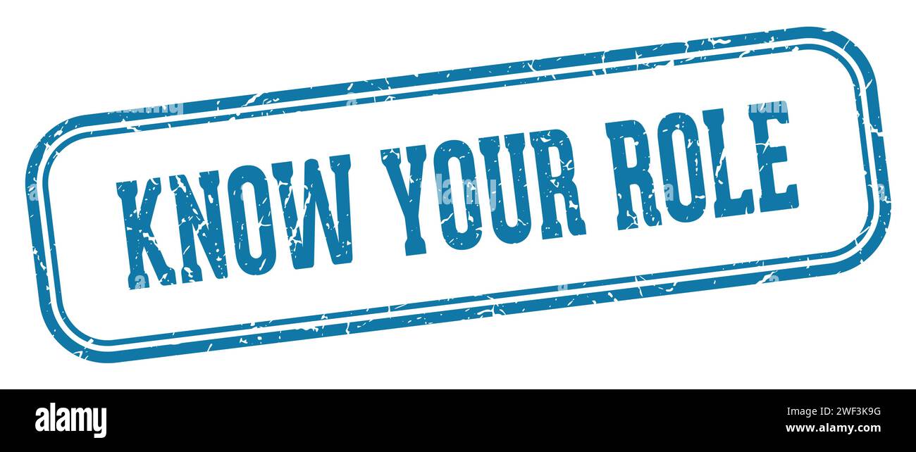 know your role stamp. know your role rectangular stamp isolated on ...