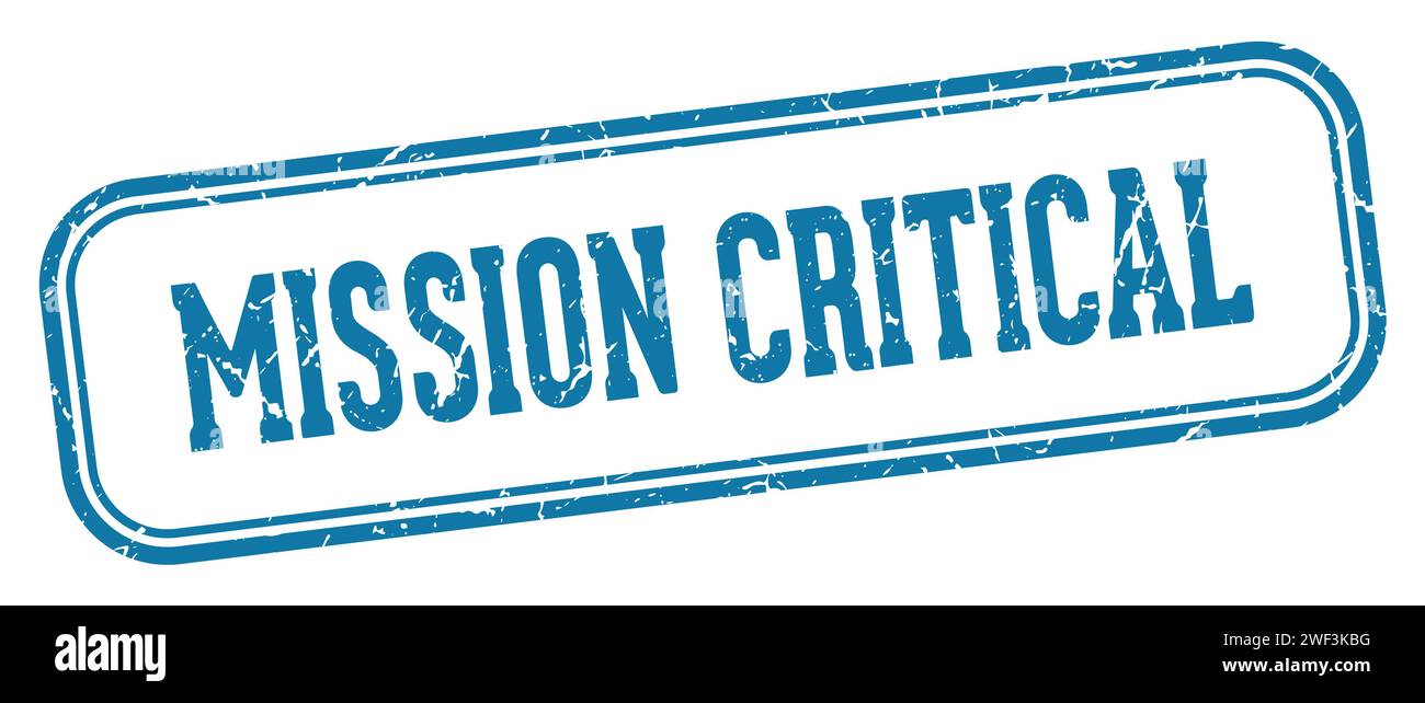 mission critical stamp. mission critical rectangular stamp isolated on ...