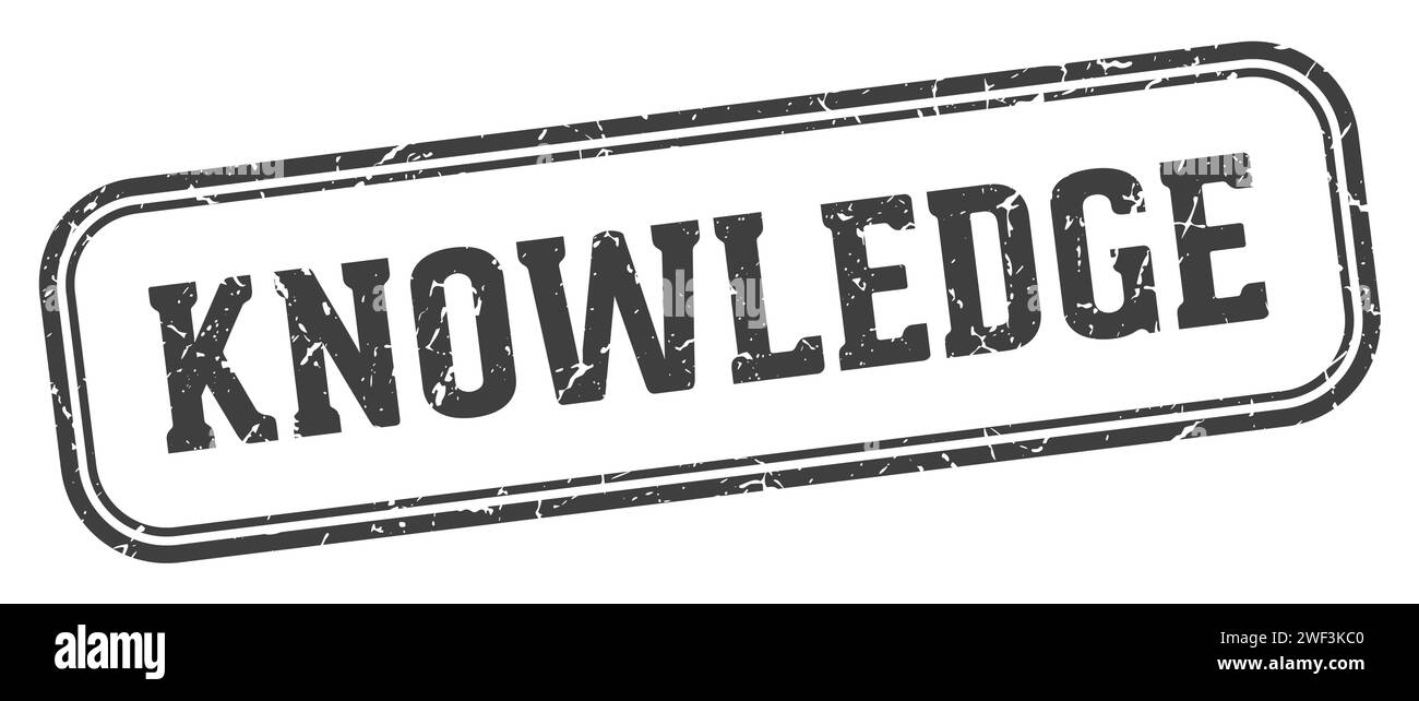 knowledge stamp. knowledge rectangular stamp isolated on white ...