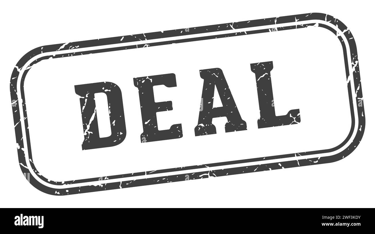 deal stamp. deal rectangular stamp isolated on white background Stock ...
