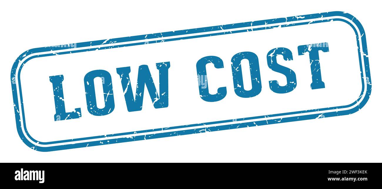 low cost stamp. low cost rectangular stamp isolated on white background ...
