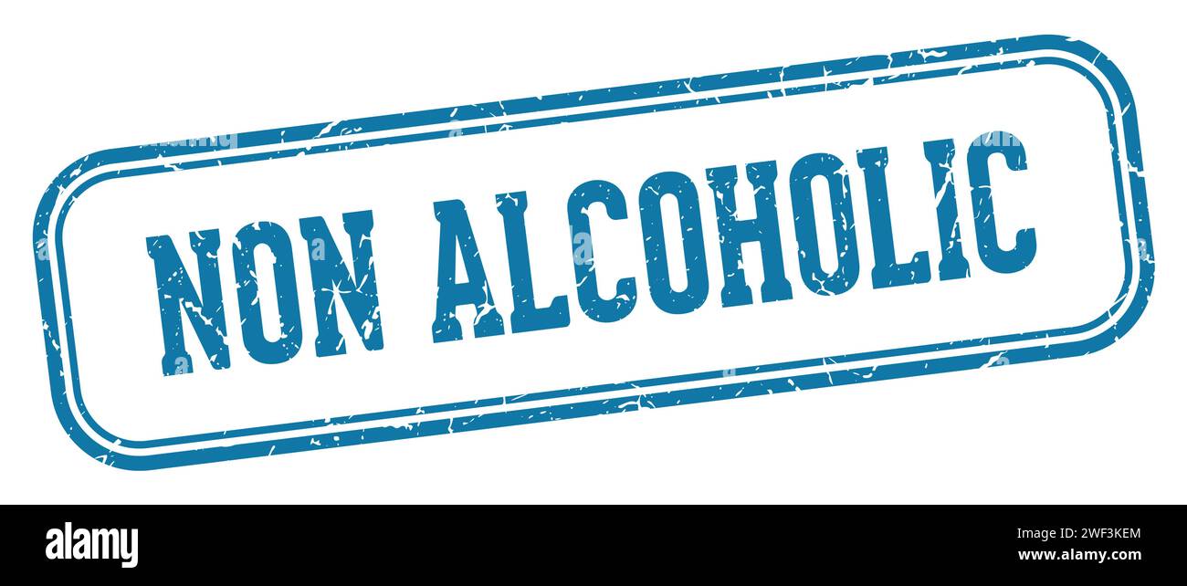 non alcoholic stamp. non alcoholic rectangular stamp isolated on white ...