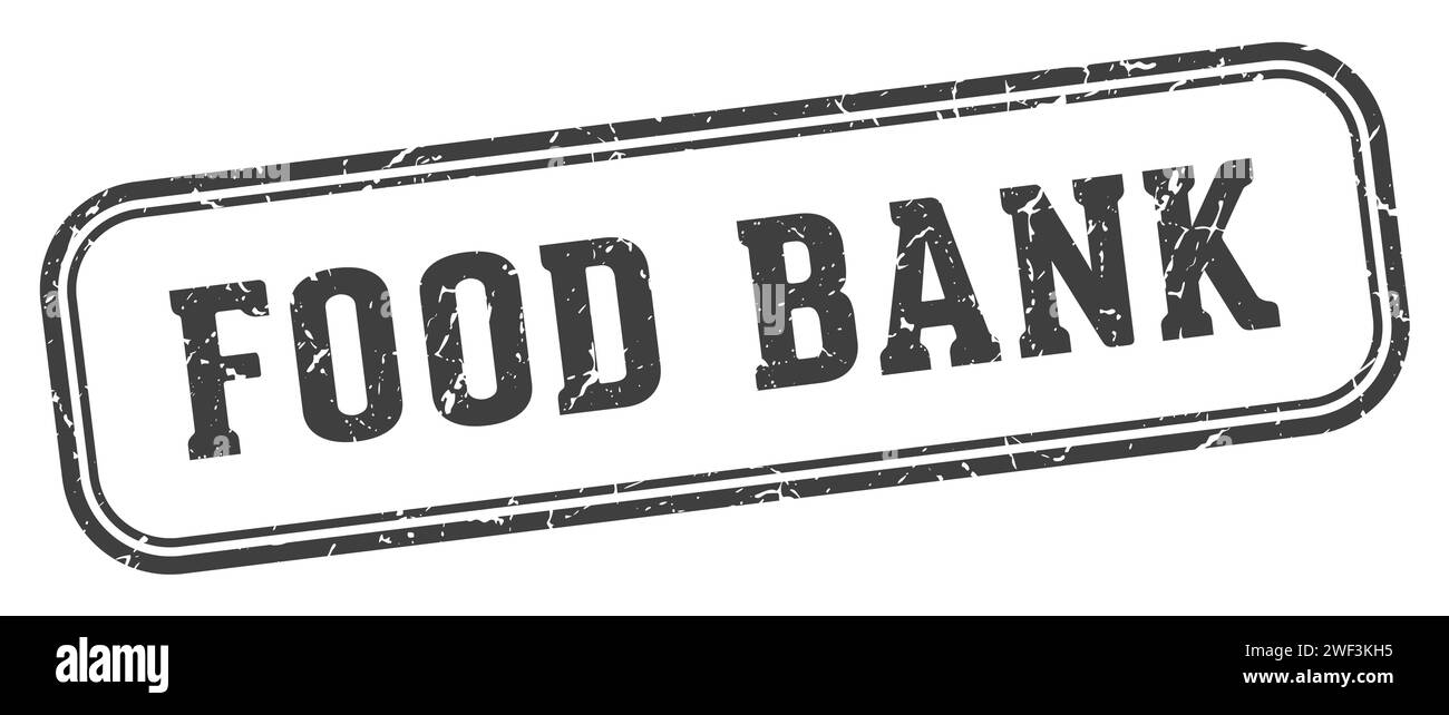 food bank stamp. food bank rectangular stamp isolated on white ...
