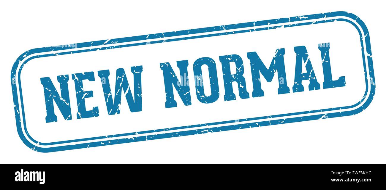 new normal stamp. new normal rectangular stamp isolated on white ...
