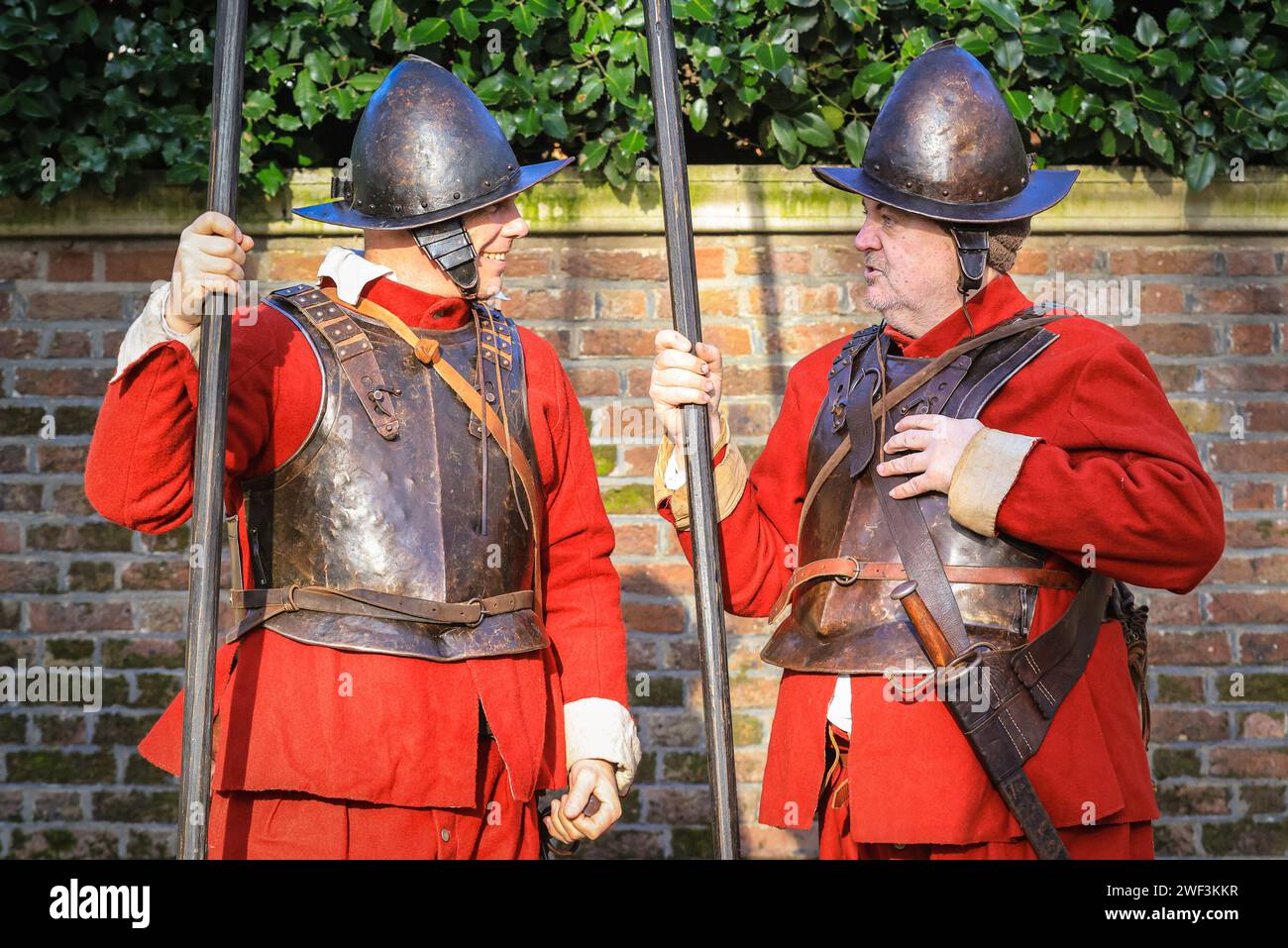 London, UK 28th Jan 2024. Volunteers assemble and get ready to march ...
